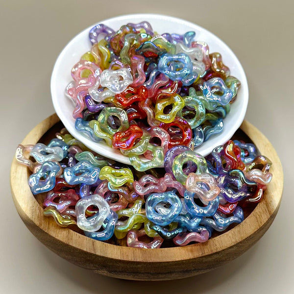14mm Colorful Wavy Spacer Pack – LoneStar Beads & More